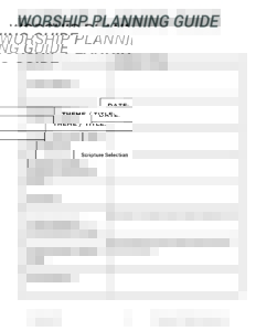 Worship Planning Guide | EMC3 Coaching